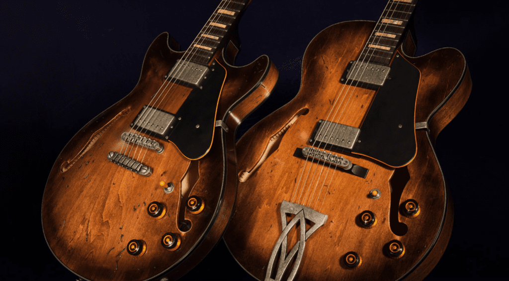 Ibanez Artcore and Artstar Vintage range of hollow-bodied distressed ...