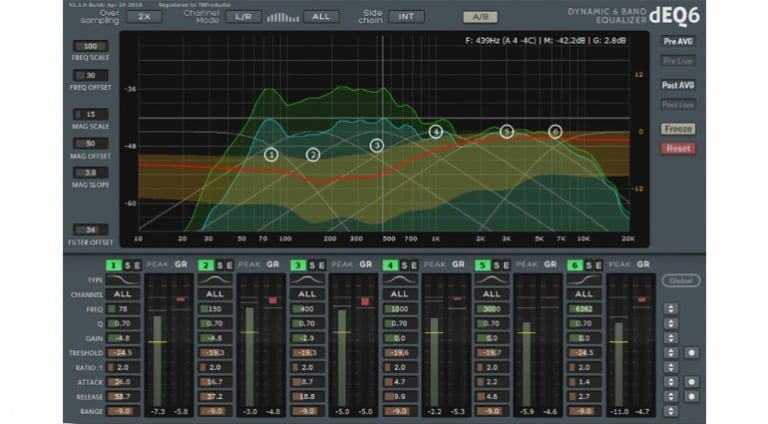 TBProAudio release a professional dynamic EQ Plugin: dEQ6 - gearnews.com