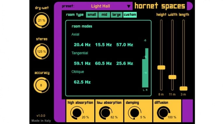 HoRNet simulate virtual rooms with 'Spaces' reverb - gearnews.com
