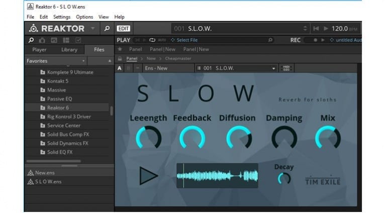 SLOW from Tim Exile is a reverb for sloths - gearnews.com