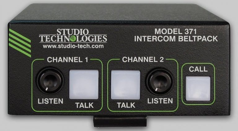 Dante-powered comms: Studio Technologies Model 371 Intercom Beltpack ...