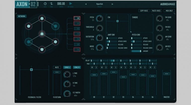 Audio Damage Axon 2 drum synth driven by Artificial Intelligence ...
