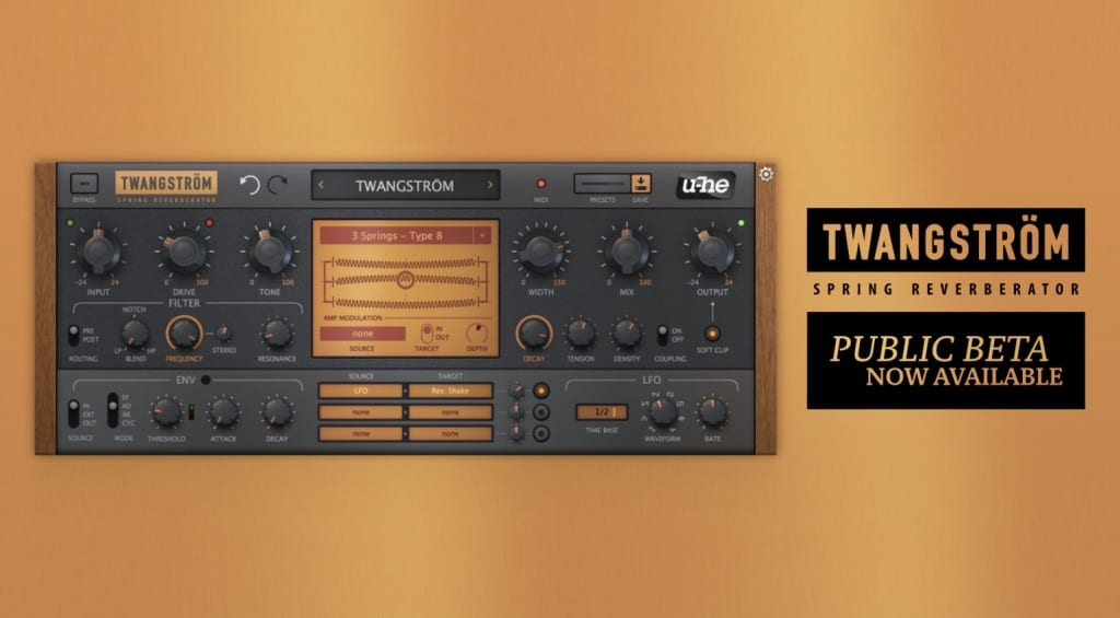 u-he Twangström: modern spring reverb plug-in enters public beta ...