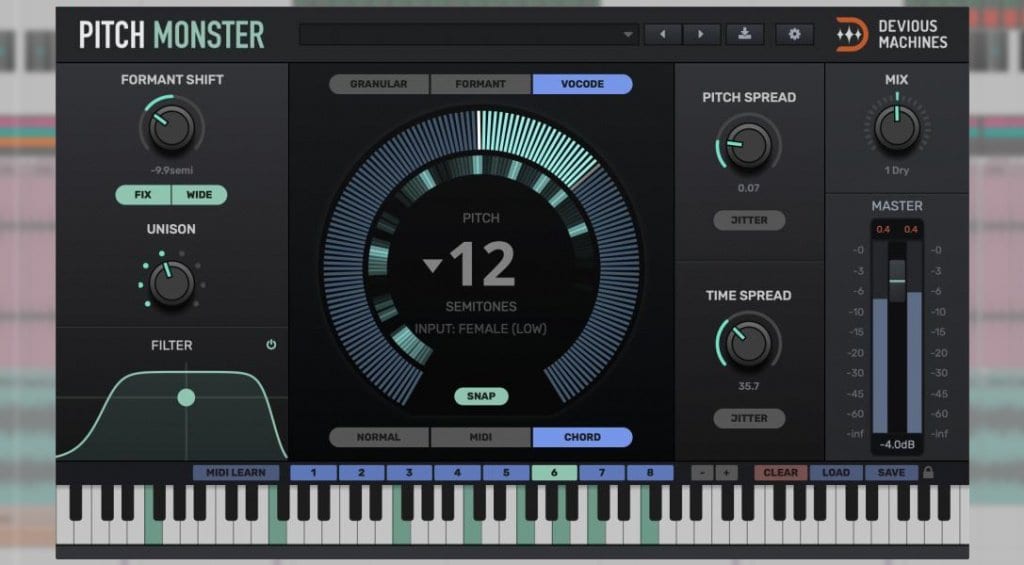 Devious Machines Pitch Monster is a beast of a vocal processor plug-in ...