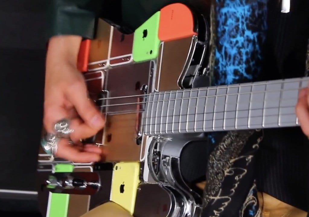 The iCaster: A guitar built from 107 iPhones. Now that's what you call ...