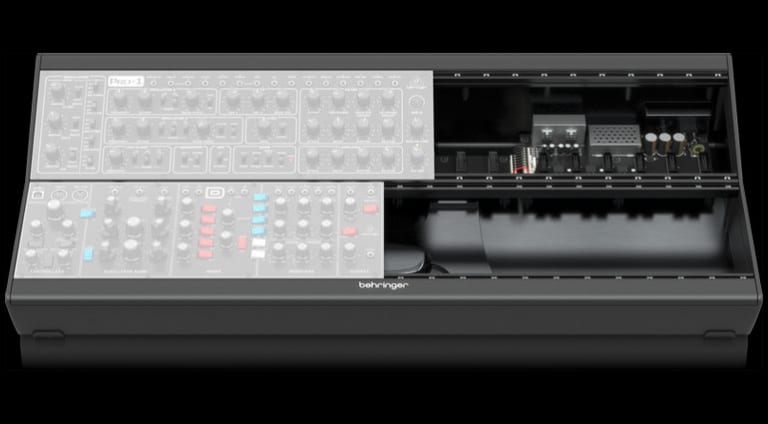 Behringer reveals a useful 3-tier Eurorack stand for their 104HP case ...