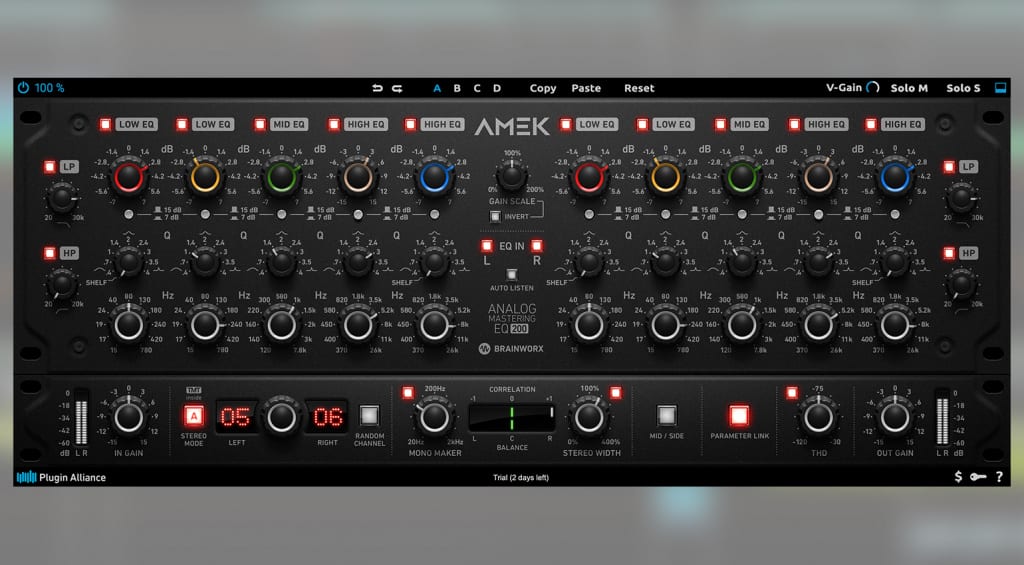 Plugin Alliance announces the AMEK EQ 200 Mastering Equalizer - gearnews.com