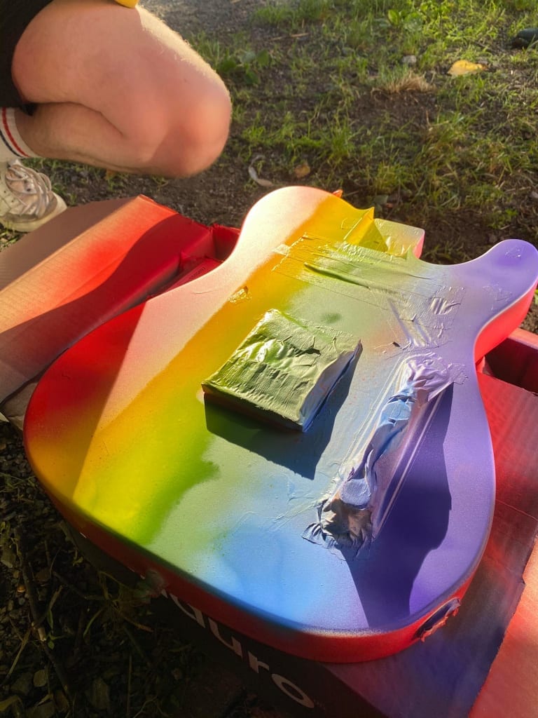 Fender and girl in red team up for one-off "Rainbow" Player Series ...