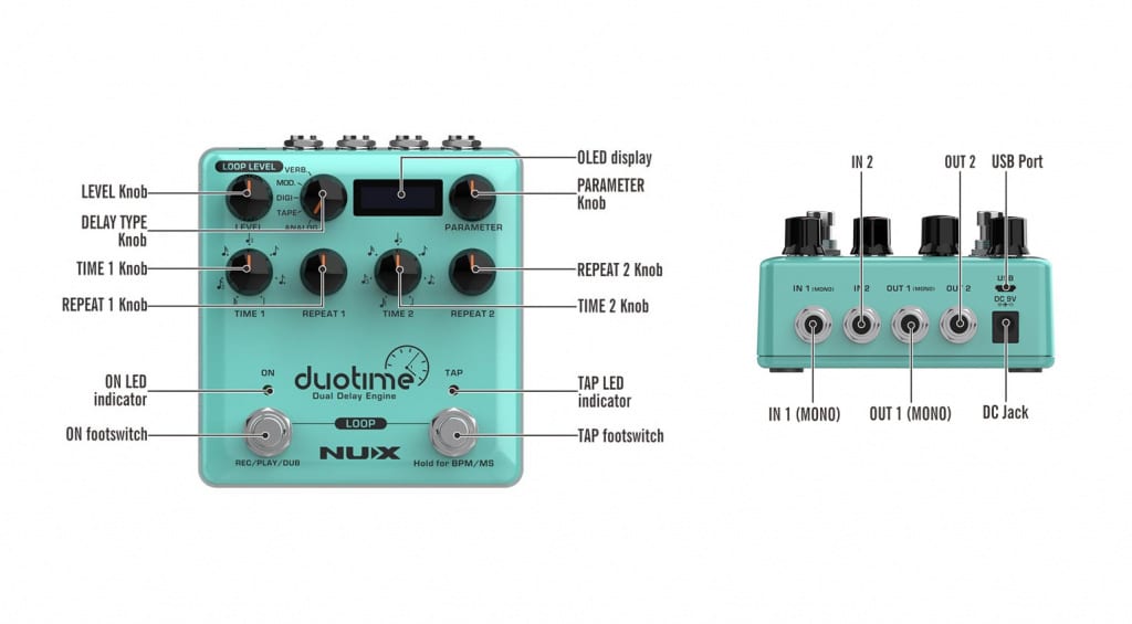NUX's new Duotime crams in five rack-style stereo delays and a looper ...