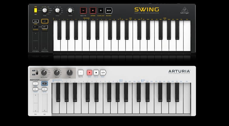 Behringer clones Arturia's KeyStep with Swing MIDI/CV controller and ...