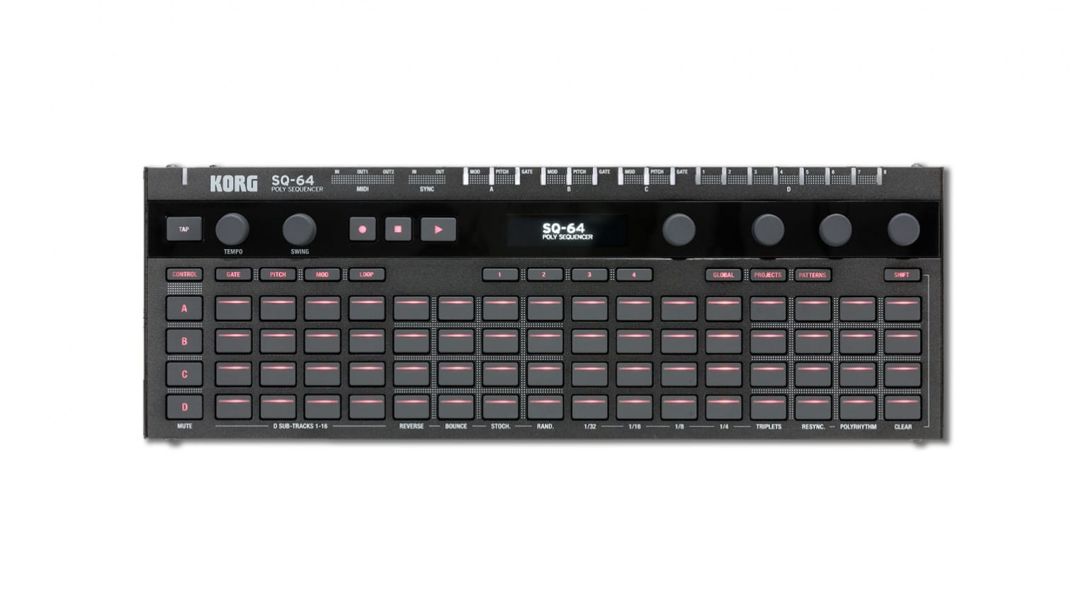 Korg SQ-64 Sequencer: 4-track 64-step CV/MIDI sequencing 2.02 Update ...