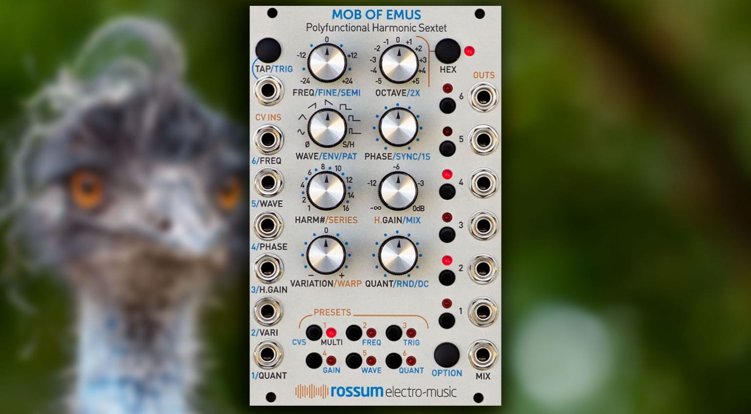 Rossum Electro-Music Mob of Emus swarms with polyfunctional harmonics ...