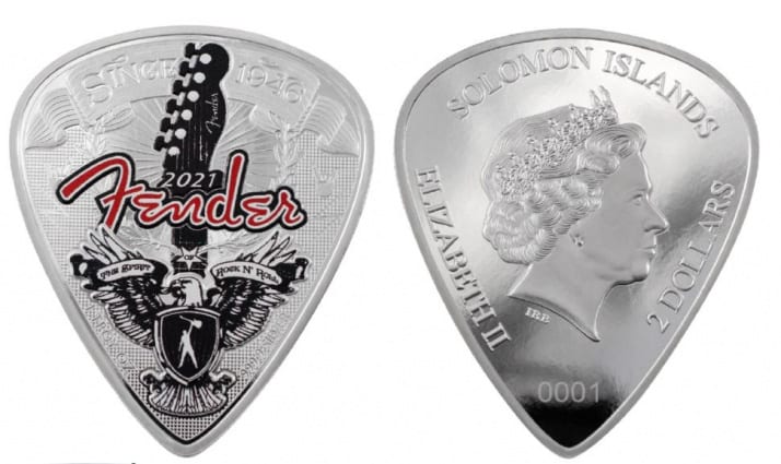 Fender's sterling silver pick and coin: Tone-deaf merch? - gearnews.com