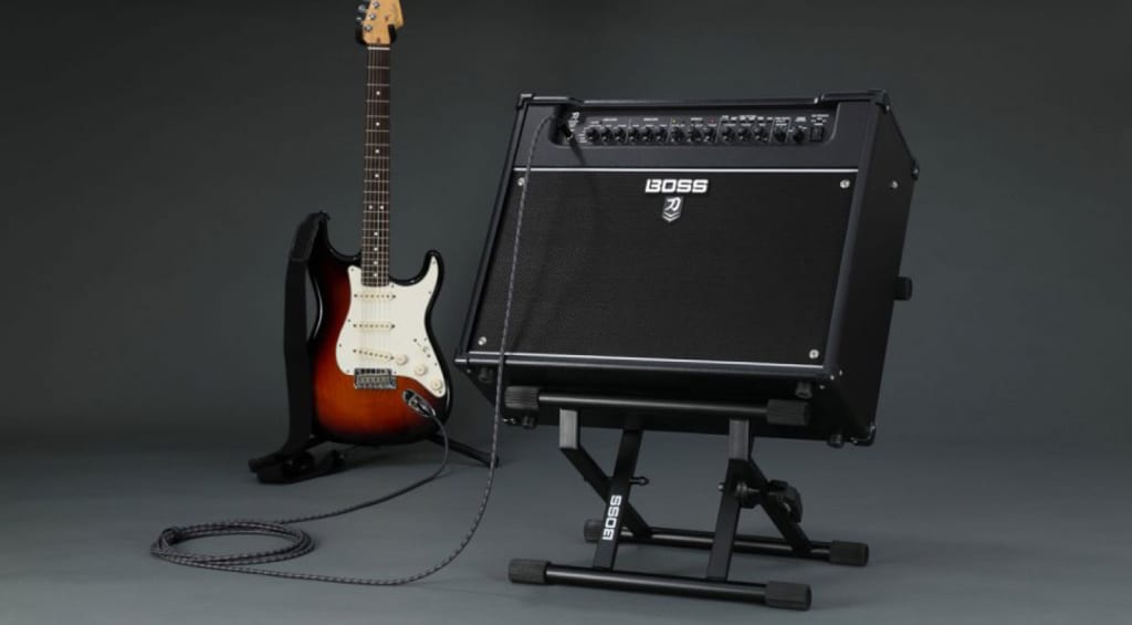 The BOSS BAS-1 Amp Stand - for when beer crates just aren't good enough ...