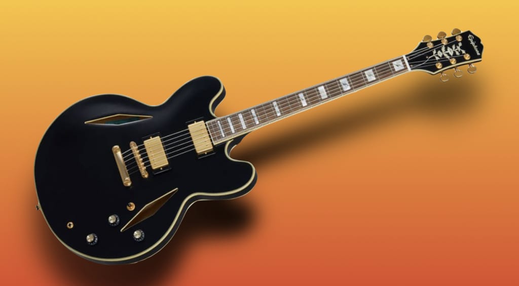 The new Epiphone Emily Wolfe Sheraton Stealth is no standard looking ...