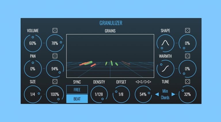 BLEASS Granulizer plug-in: grains, randomization and 3D visuals ...