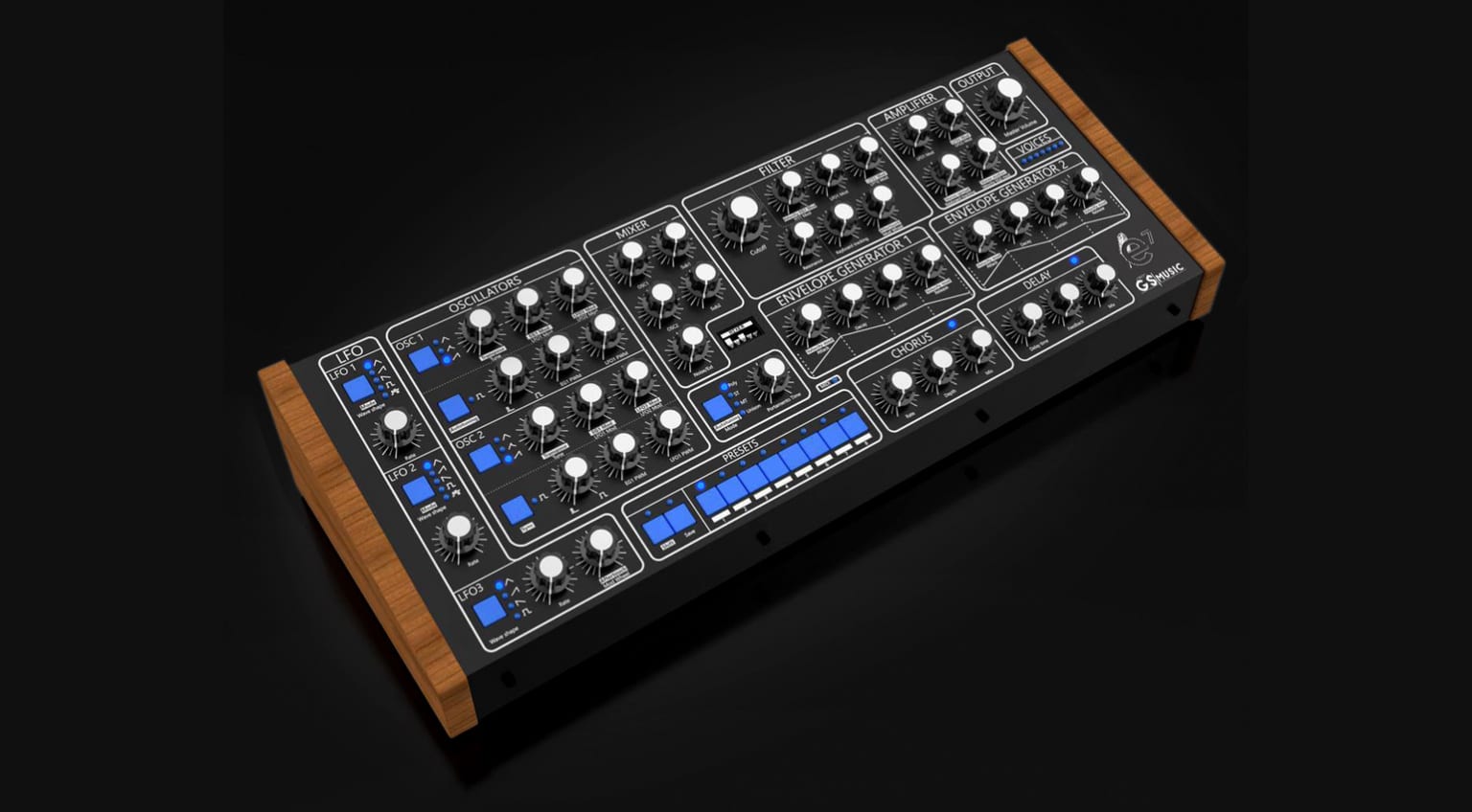 GS Music E7: Polyphonic analog desktop synthesizer