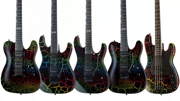 ESP LTD '87 Series Rainbow Crackle '80s shred monsters reissued ...