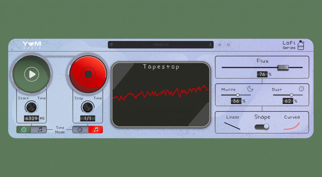 Yum Audio LoFi Tapestop: Classic stop and start effects for your DAW ...