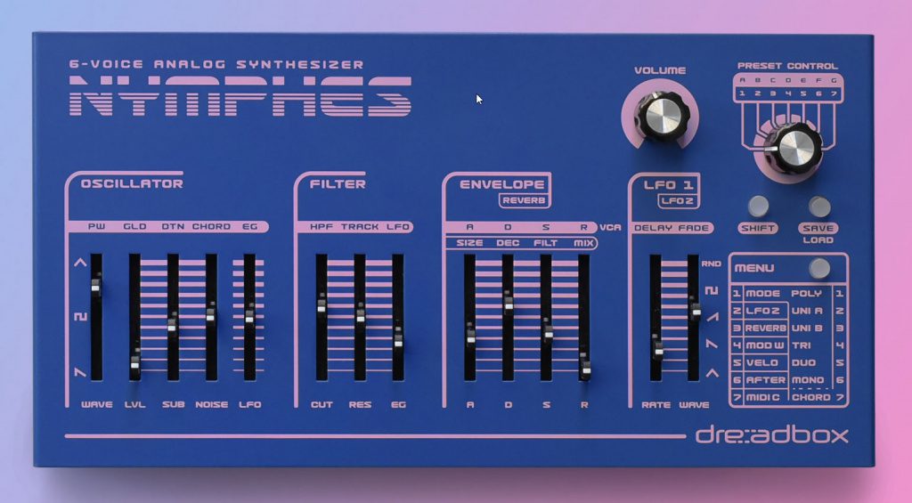 Superbooth 2021: Dreadbox Nymphes 6-voice analog synthesizer - gearnews.com