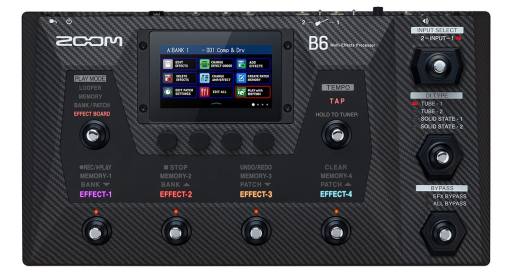 Zoom B6: A dedicated multi-effects floor unit for bass - gearnews.com