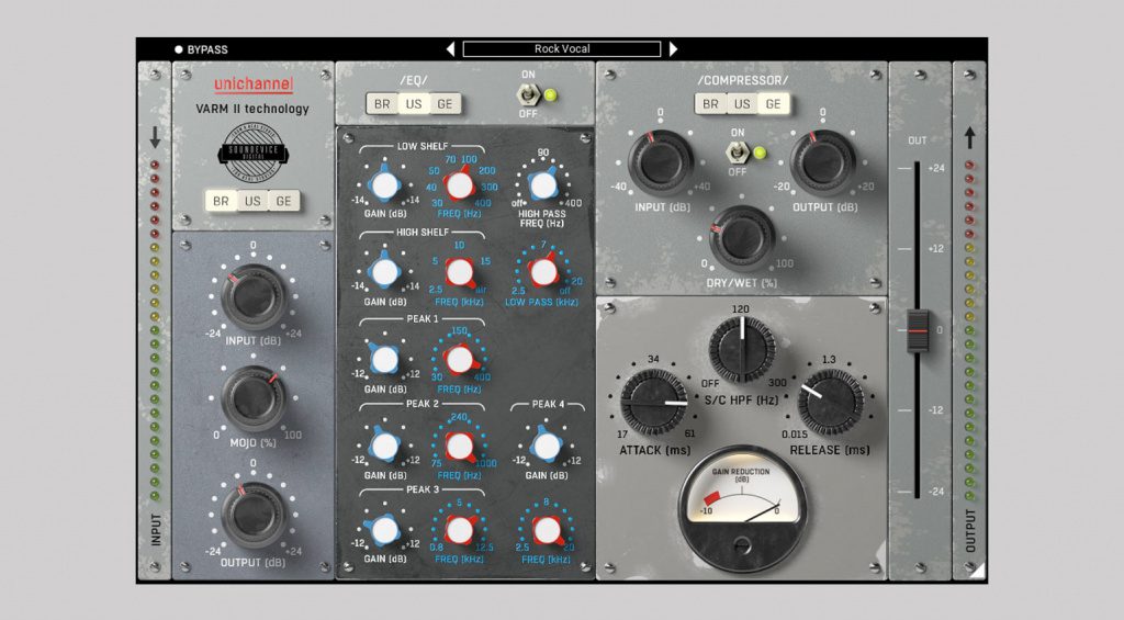United Plugins Unichannel: 3x3 preamps, EQs and compressors in one plug-in - gearnews.com
