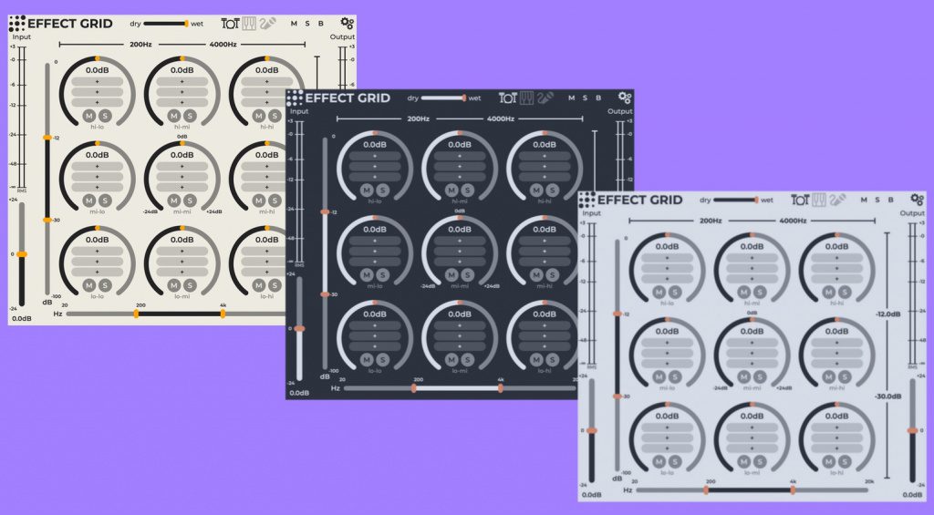 Effect Grid plug-in: Split audio into 9 frequency ranges to process ...