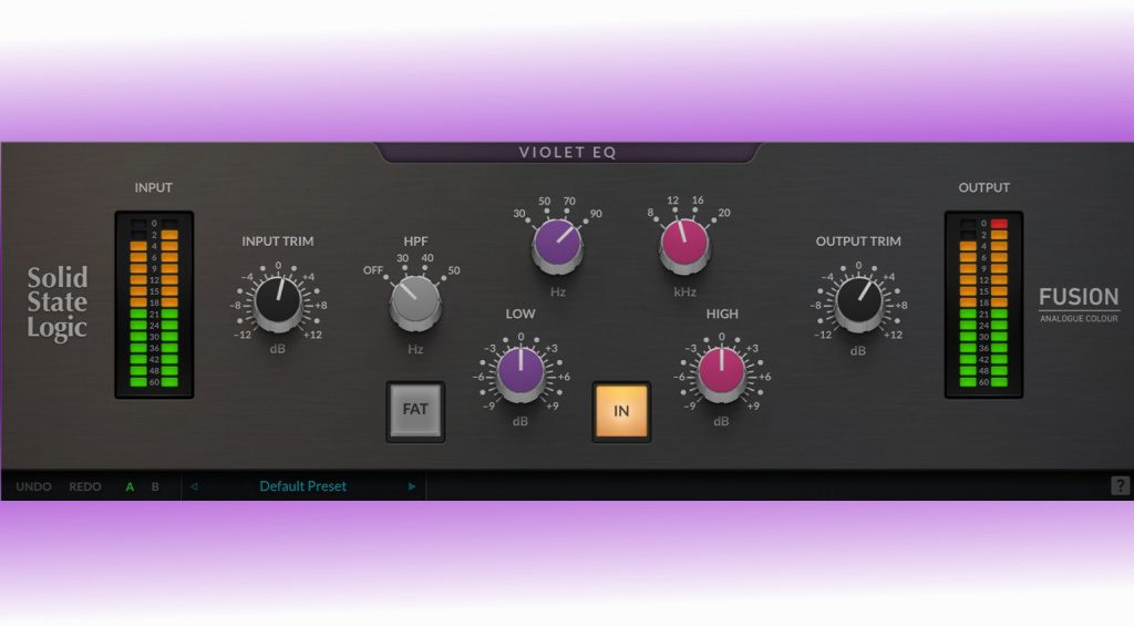 SSL Fusion Violet EQ plug-in: 2-band shelving EQ of hardware origin ...