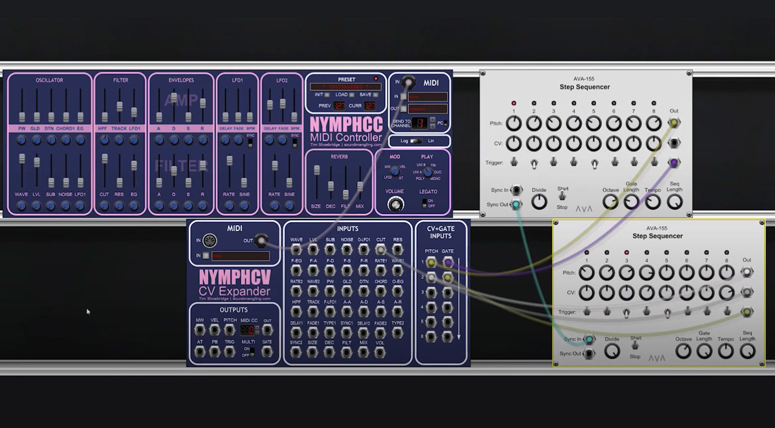 NymphCC software controller/editor for Dreadbox Nymphes with added CV control and Polychaining ...