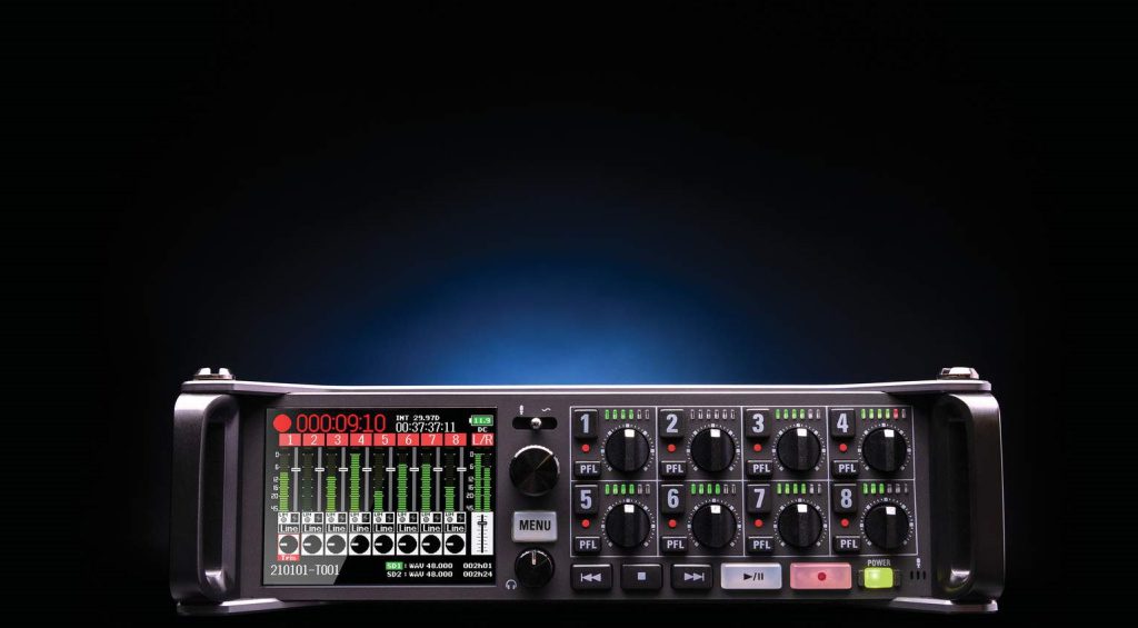 ZOOM F8n Pro: 32-bit 8-channel field recorder with dual AD converters ...