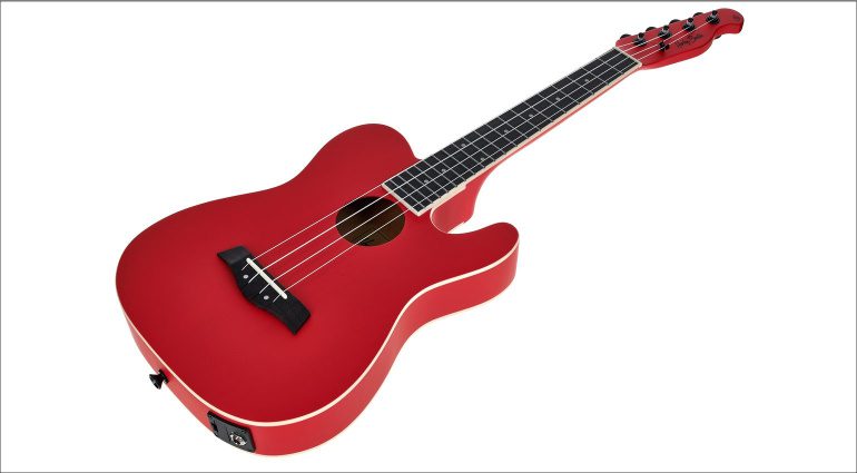 Harley Benton Rocker Uke Red Satin & UkeBass OPNT - gearnews.com