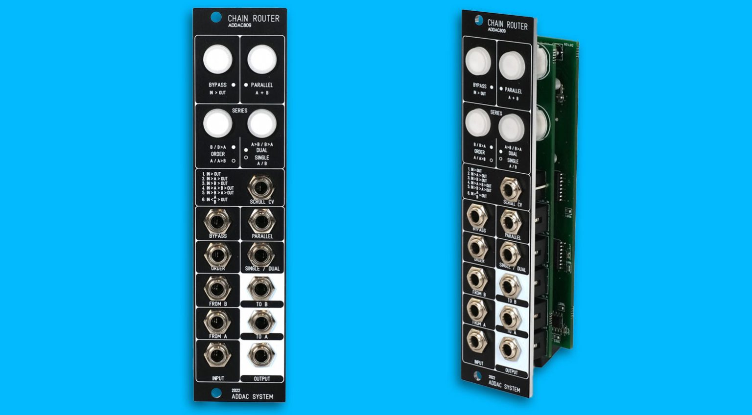 ADDAC System ADDAC809: CV operated Chain Router and effects send - gearnews.com