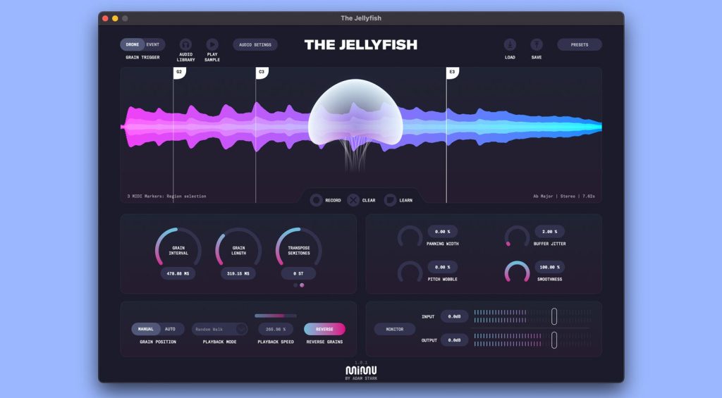 The Jellyfish: granular sampler effect by MiMU - gearnews.com