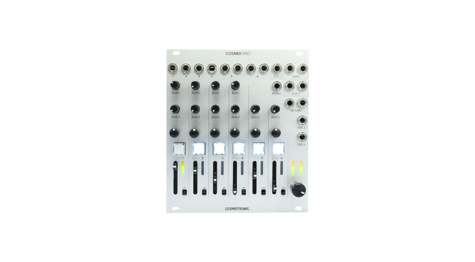 Cosmotronic Cosmix Pro: New design 6-channel expandable Eurorack mixer ...