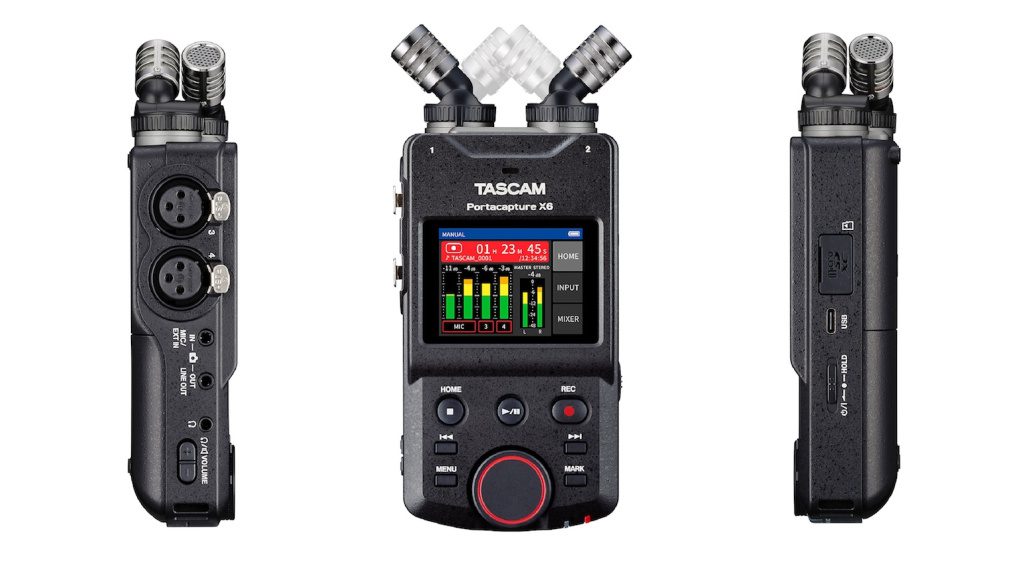 The Tascam Portacapture X6 is a compact mobile recorder