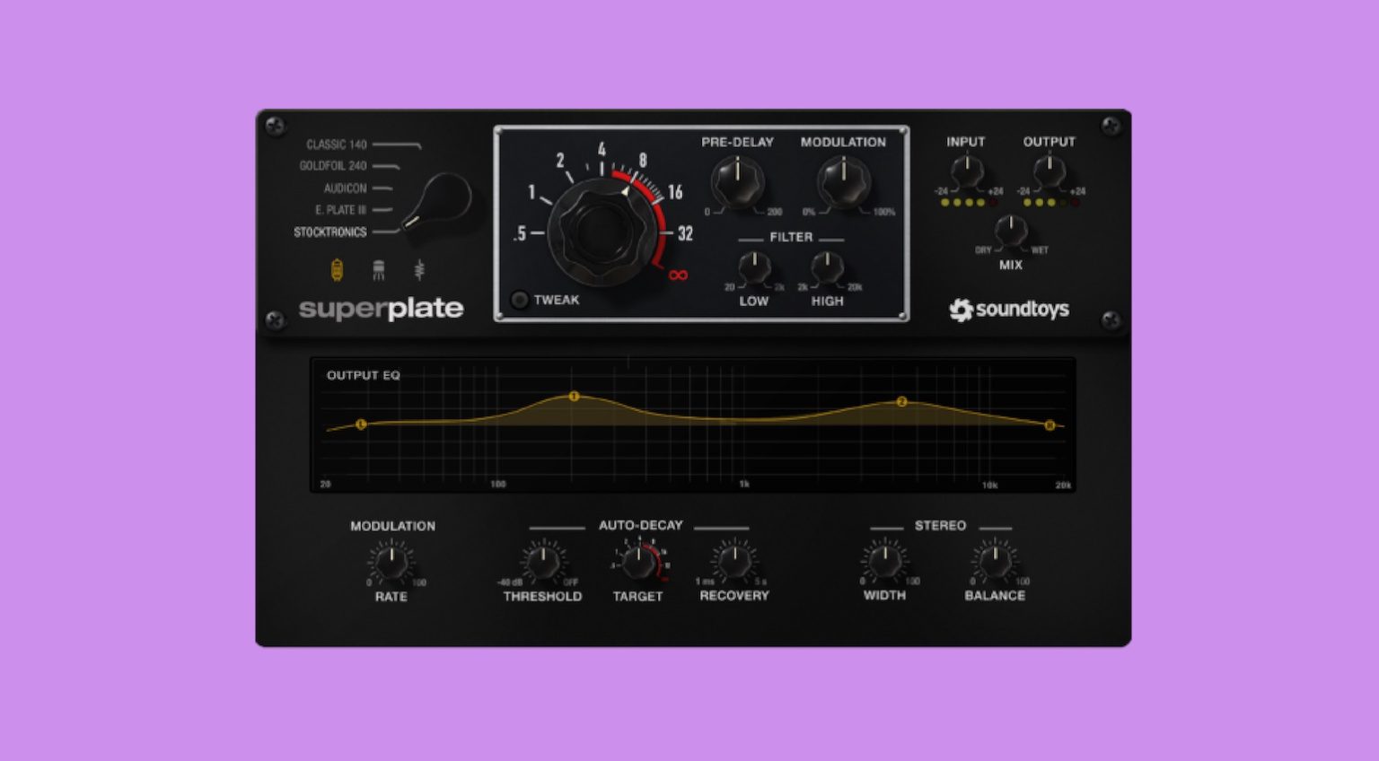 Soundtoys SuperPlate is a vintage plate simulator extraordinaire