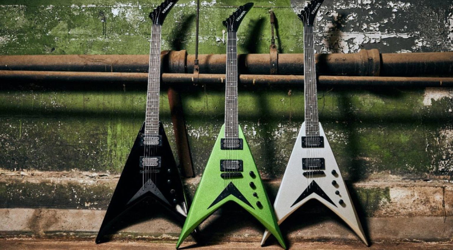 Kramer Dave Mustaine Collection: Rust In Peace with Alien Tech Green ...