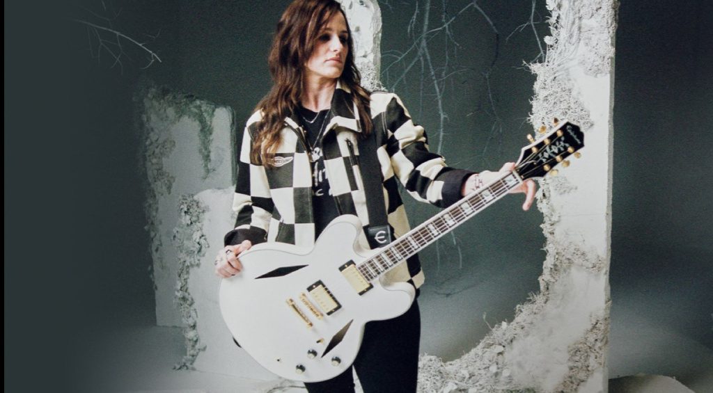 Epiphone Emily Wolfe White Wolfe Sheraton: New Aged Bone White finish ...
