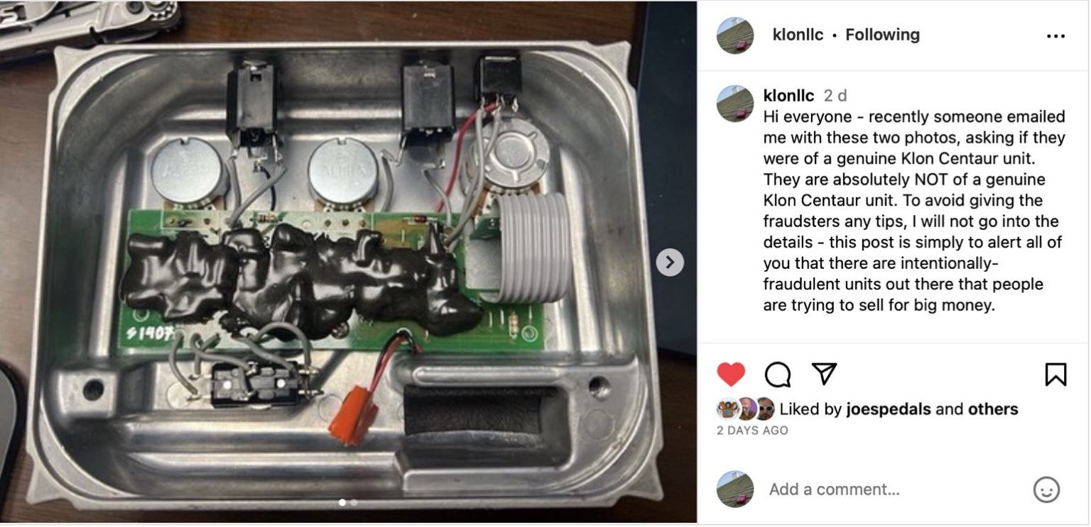 Can you spot a Fake Klon Centaur pedal? - gearnews.com