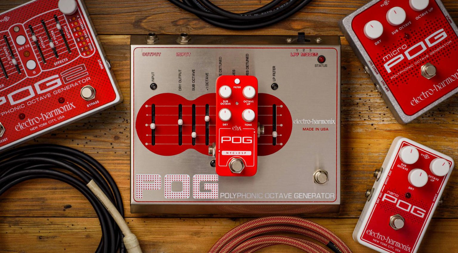 EHX Pico POG Polyphonic Octave Generator with 3 Filter Modes - gearnews.com