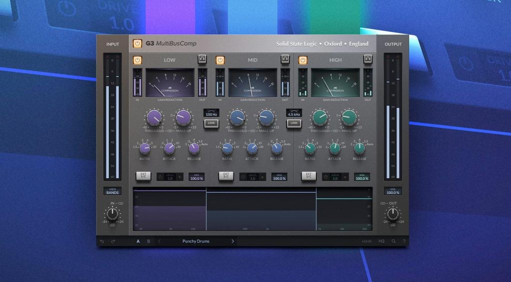 SSL G3 MultiBusComp: 3 G-Series Compressors in one plugin