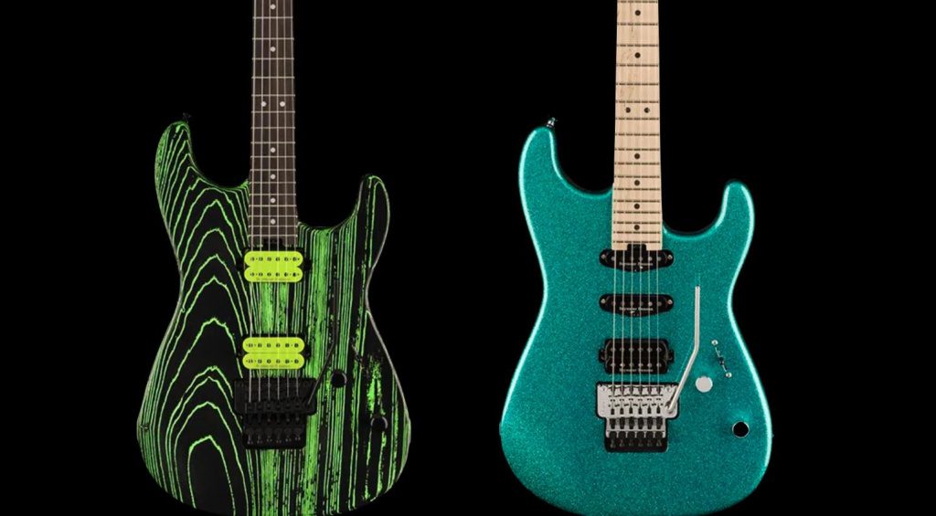 Charvel Green Glow and Aqua Flake Pro-Mod San Dimas models - gearnews.com