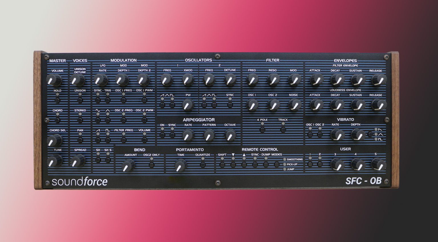Soundforce SFC-OB Oberheim Plugin MIDI Controller - Oh Boy! - gearnews.com