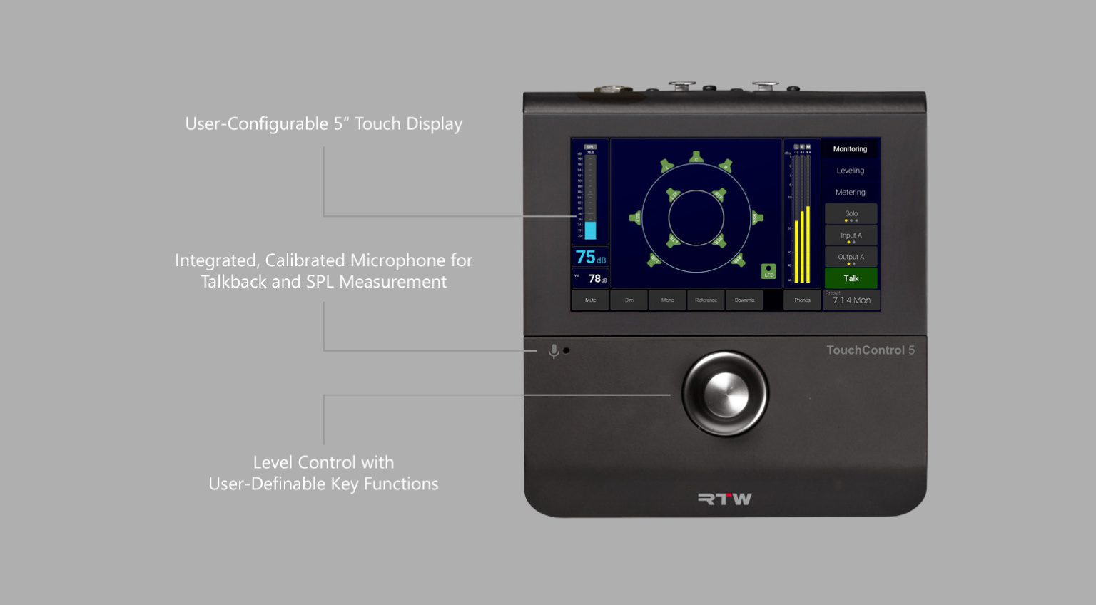 RTW TouchControl 5: Control and Metering for Immersive Mixing