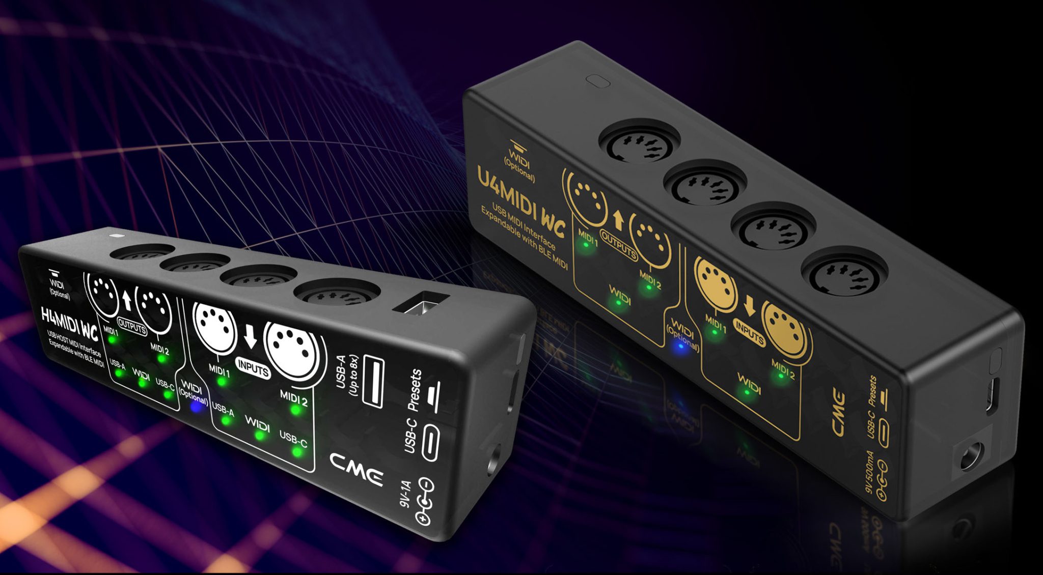 CME H4MIDI WC and U4MIDI WC MIDI Interfaces For Studio or Standalone - gearnews.com