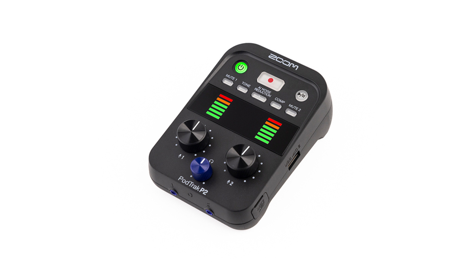 Zoom PodTrak P2: A Compact Recording Interface for USB Mics - gearnews.com