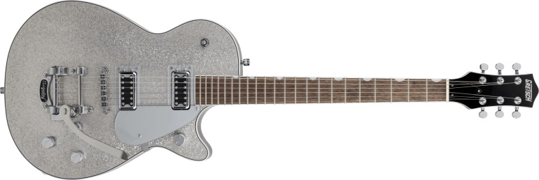Gretsch G5230T Electromatic Sparkle Jet: Silver & Gold - gearnews.com