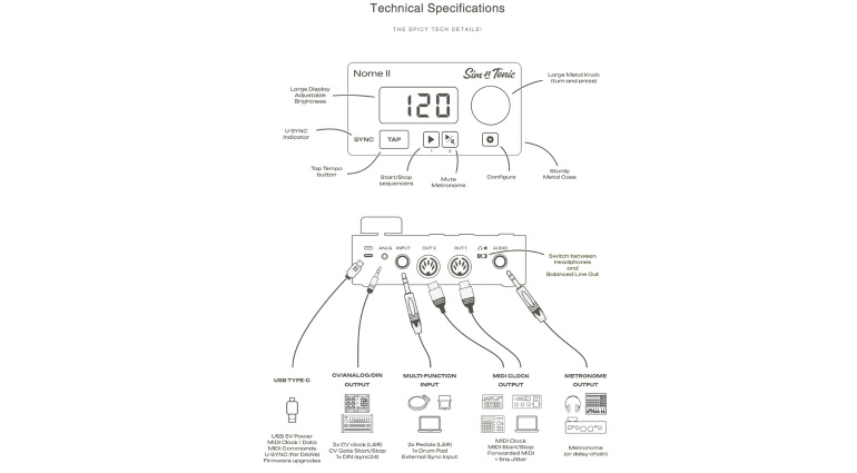 Sim'n Tonic Nome II: The Perfect MIDI Master Clock for Musicians Who Want to Stay in Time