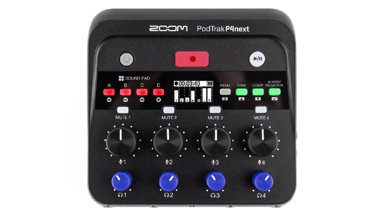 Zoom PodTrak P4next: Pocket-sized Podcast Station - gearnews.com