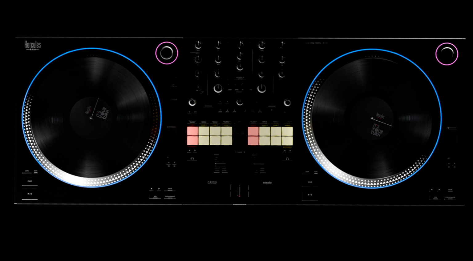 Hercules DJControl T10: 1st Controller With 10-inch Motorized Platters ...